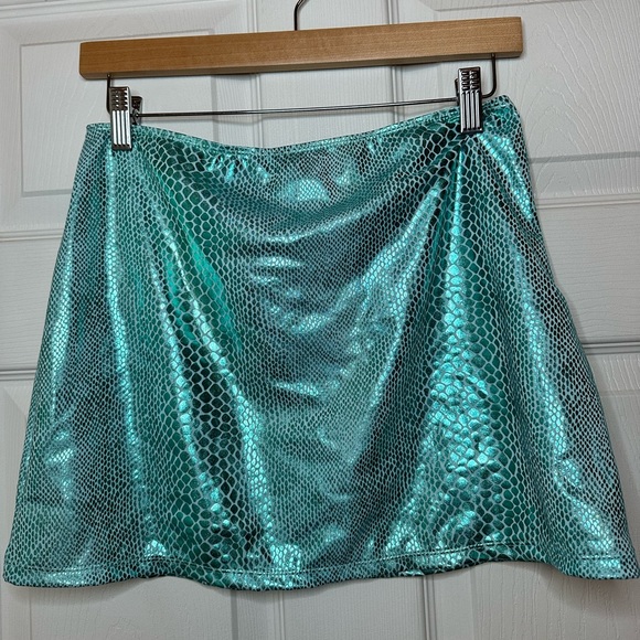 Fashion Nova | Skirts | Turquoise Shiny Snake Skin Skirt Fashion Nova ...